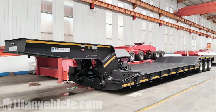 Remolque Lowboy con cuello de cisne de 3 ejes y 80 toneladas a la venta ...