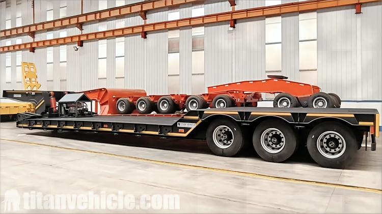 Remolque Lowboy con cuello de cisne de 3 ejes y 80 toneladas a la venta ...